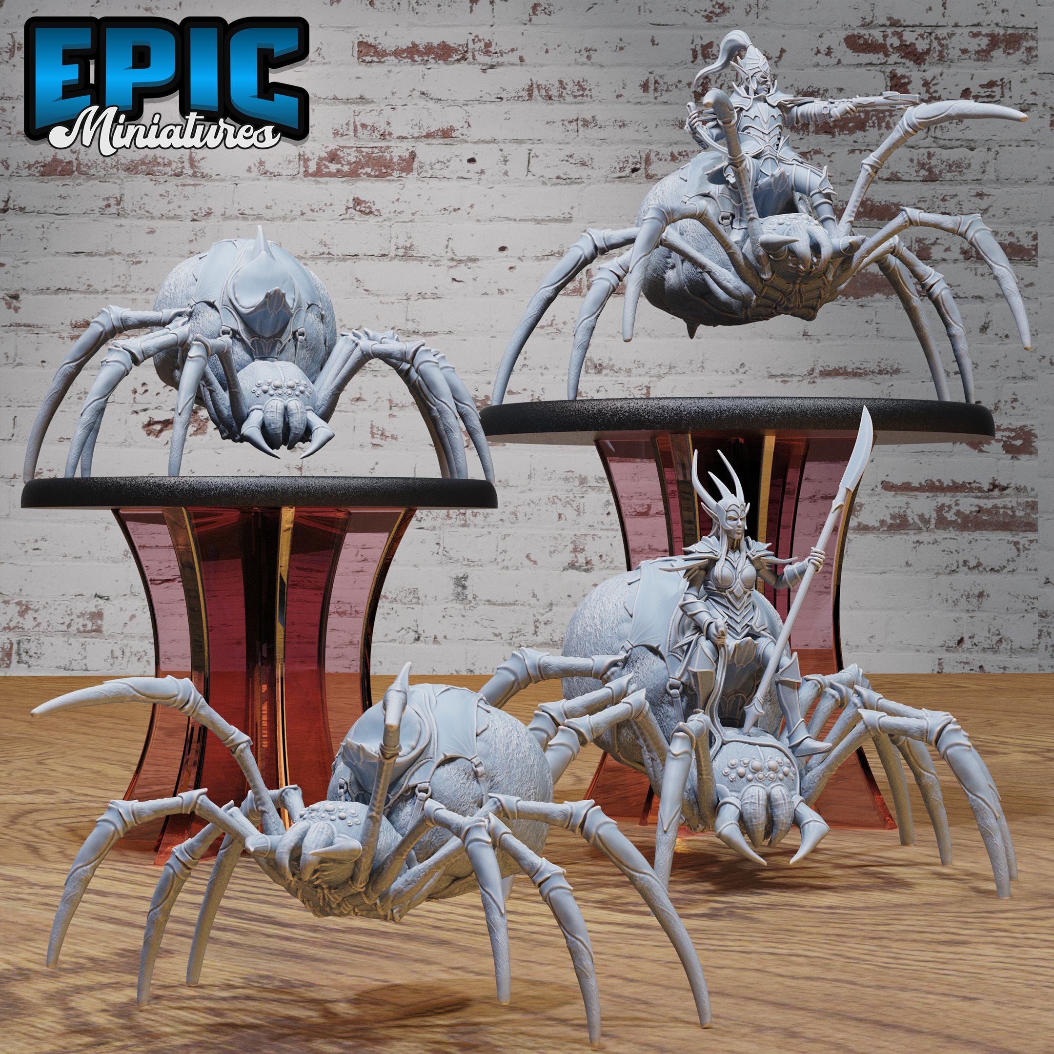 Dark Elf Spider Mount Rider Set - Epic Miniatures - Miniatures by Only ...
