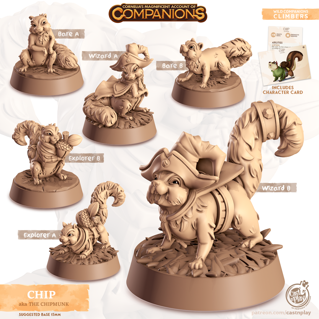 Chip (Chipmunk) - Cast n Play - Miniatures by Only-Games.co