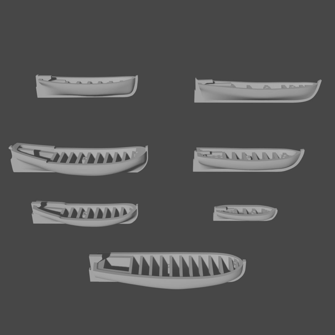 1/700 Ships' Boats - Turner Miniatures - Miniatures by Only-Games.co