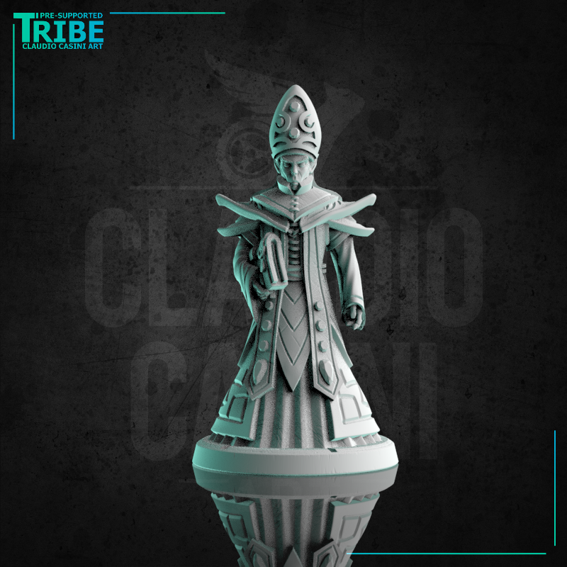 (0214) Male human elf half orc tiefling firbolg bishop priest - Claudio ...