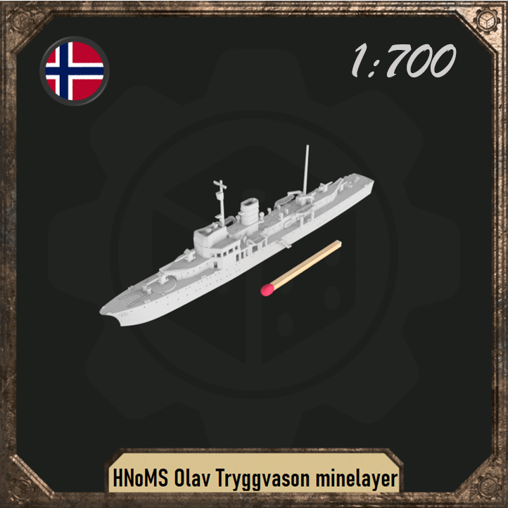 1/700 HNoMS Olav Tryggvason minelayer ship - B-Plan - Miniatures by ...