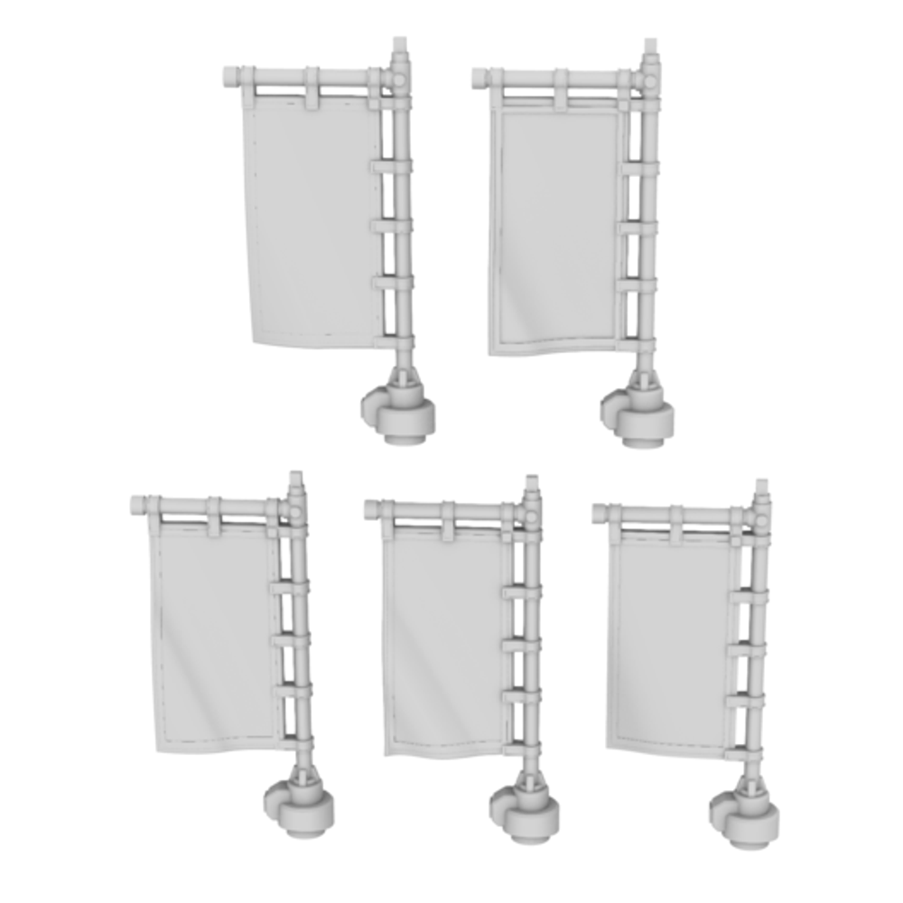 Cyber Samurai Back Banner - BW Terrain Forge - Miniatures by Only-Games.co