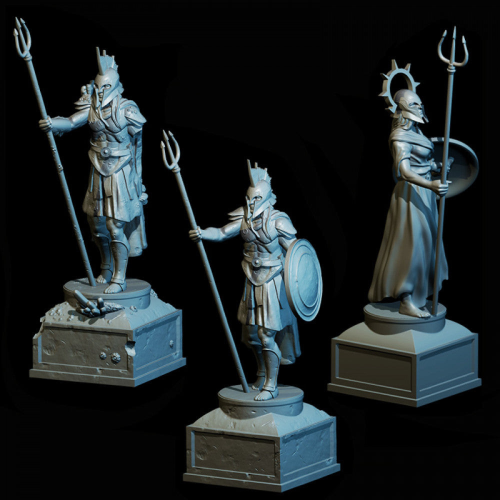 Ancient Atlantean Statues (3) - AntiMatterGames - Miniatures by Only ...