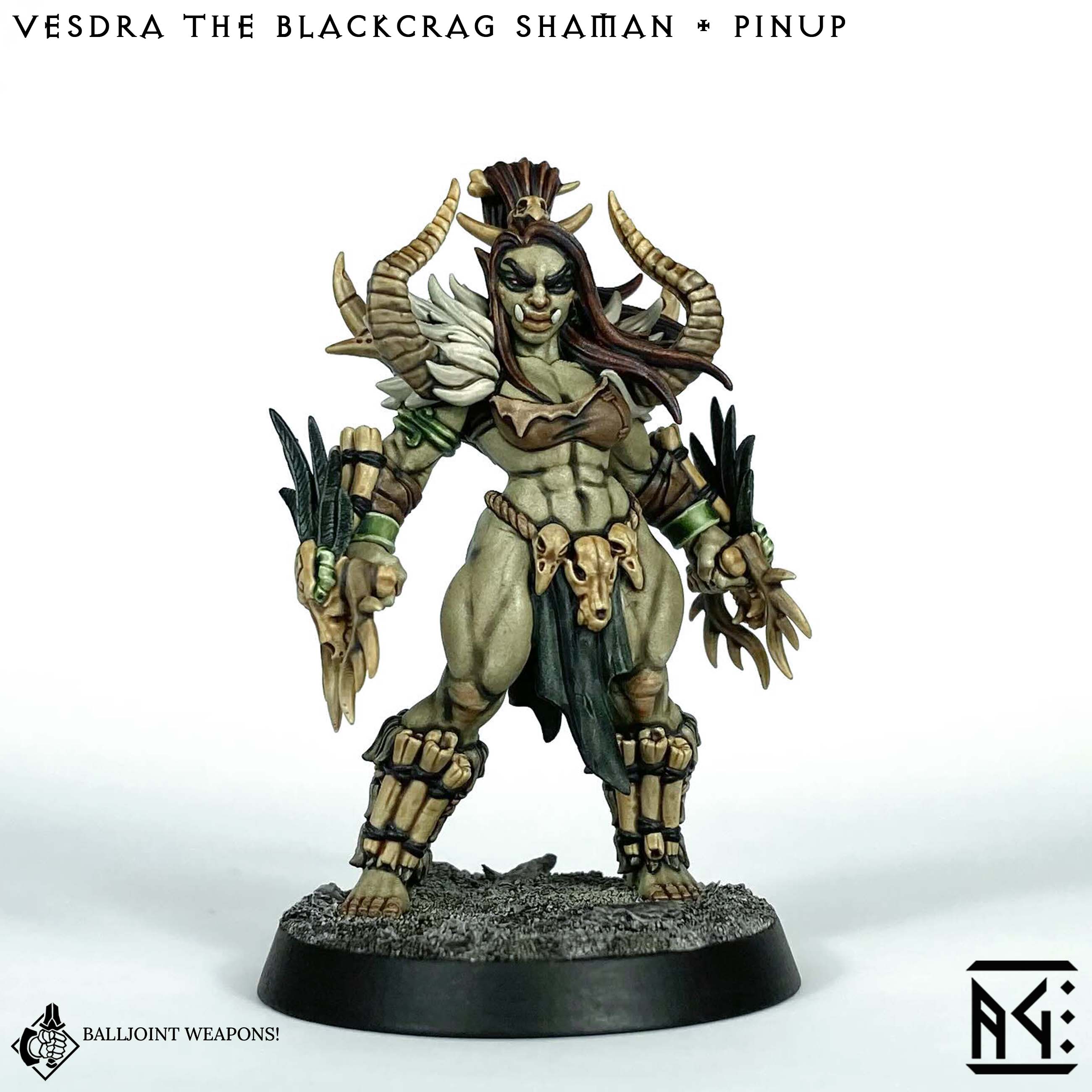 Vesdra the Blackcrag Shaman - Orc Pinup (Blackcrag Orcs) - ArtisanGuild ...