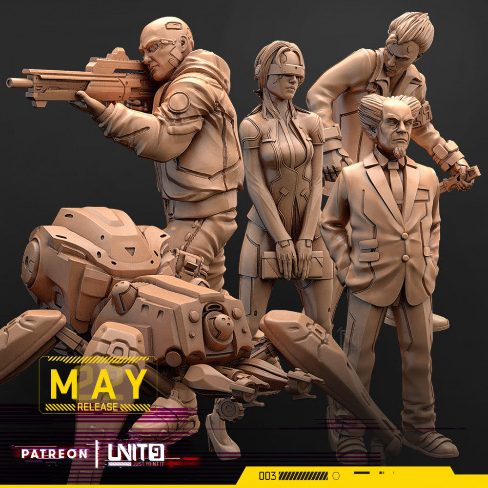 Cyberpunk - UNIT9 squad 2 - BUNDLE - UNIT9 - Miniatures by Only-Games.co