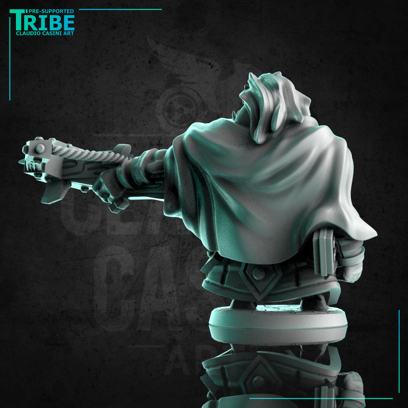 (0282) Male boar folk ranger rogue shooter with a one hand crossbow ...