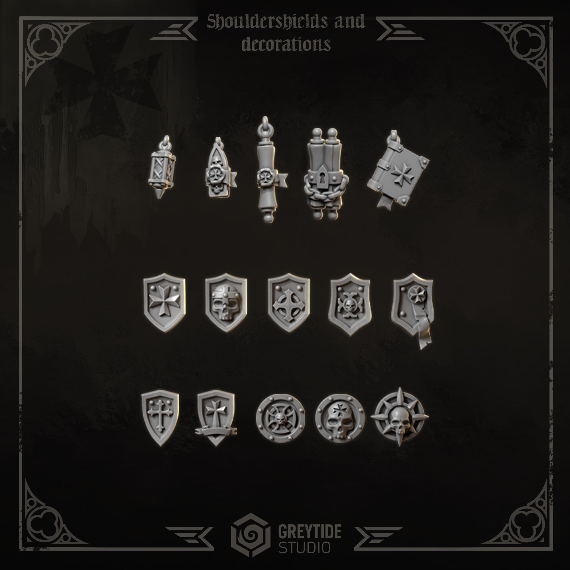 Shoulder Shields and decorations EC - Greytide Studio - Miniatures by ...