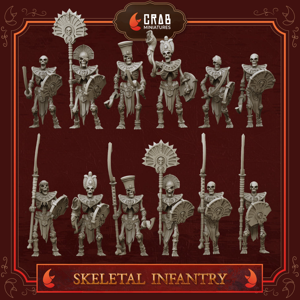 Pharaoh's Legacy: Skeletal Infantry - Crab Miniatures - Miniatures by ...