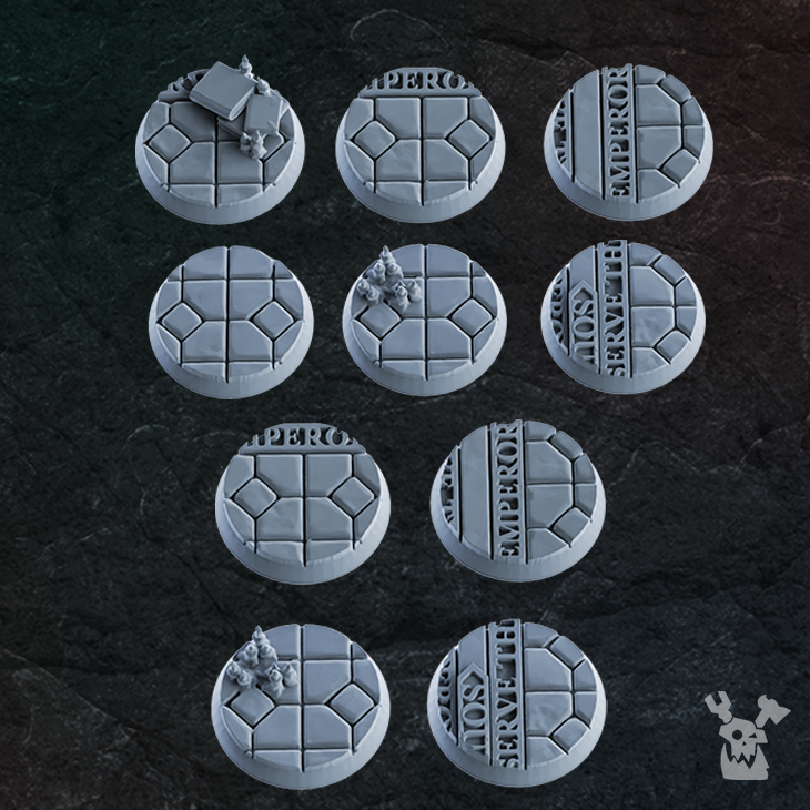 Religious Temple 25mm Bases Set x10 - DakkaDakka.Store - Miniatures by ...