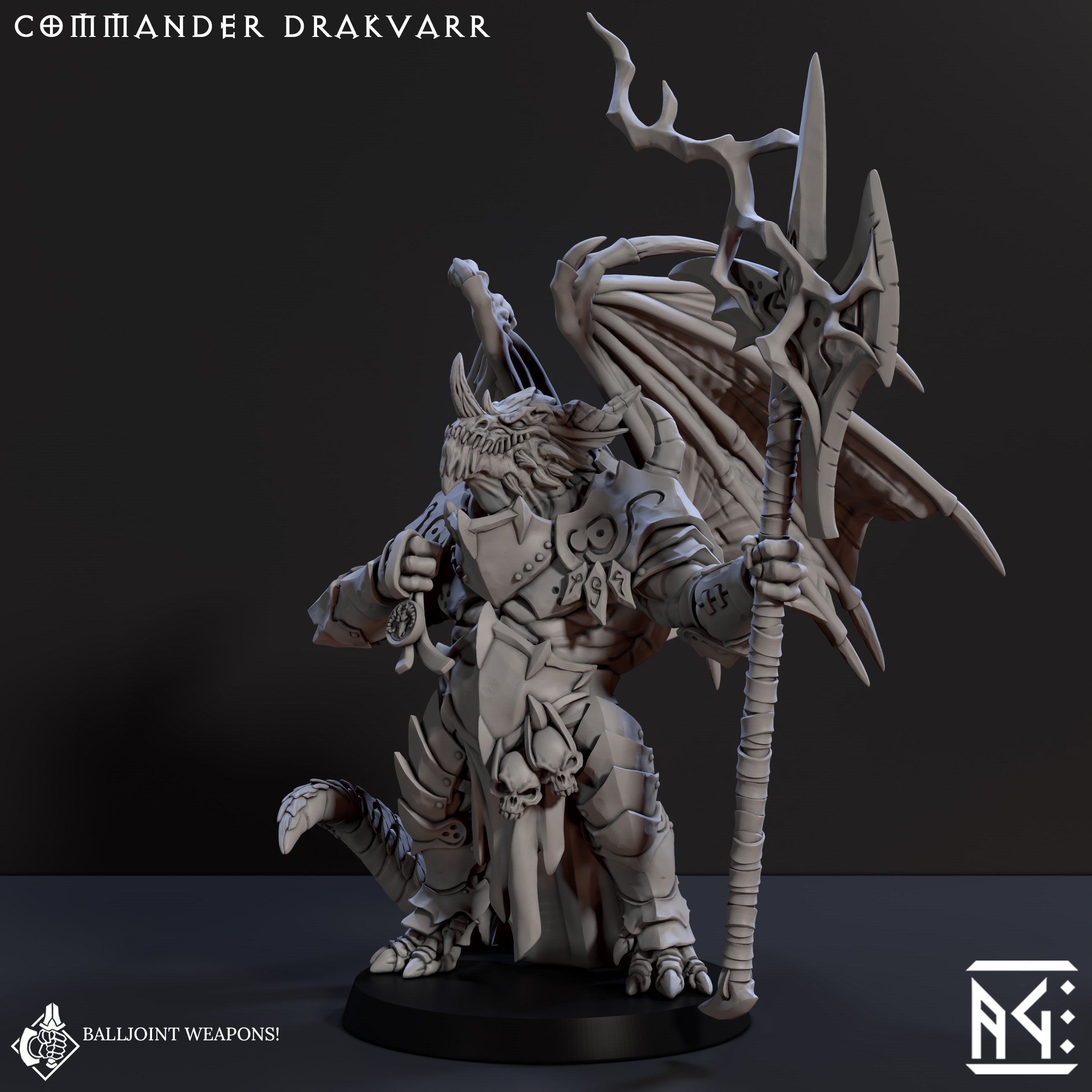Commander Drakvarr (Draconian Scourge) - ArtisanGuild - Miniatures by ...