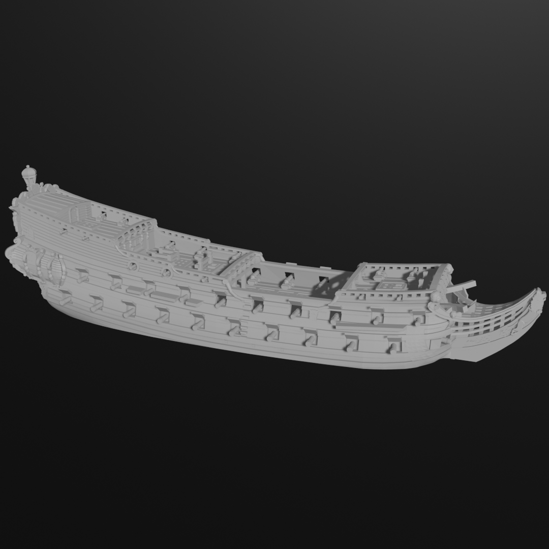 1/600 Dutch 50-gun Ship-of-the-Line - Turner Miniatures - Miniatures by ...