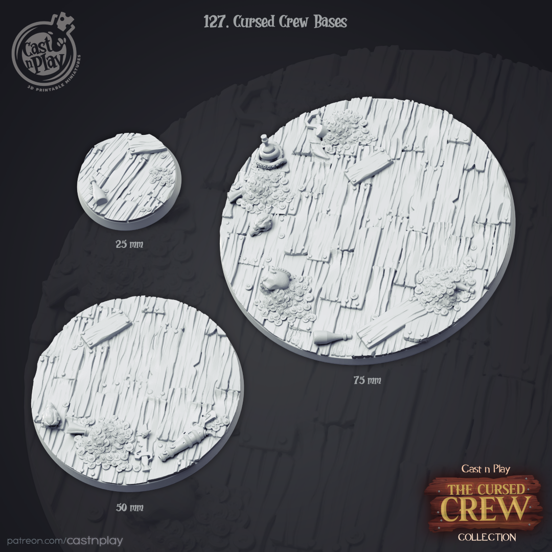 Cursed Crew Bases - Cast n Play - Miniatures by Only-Games.co