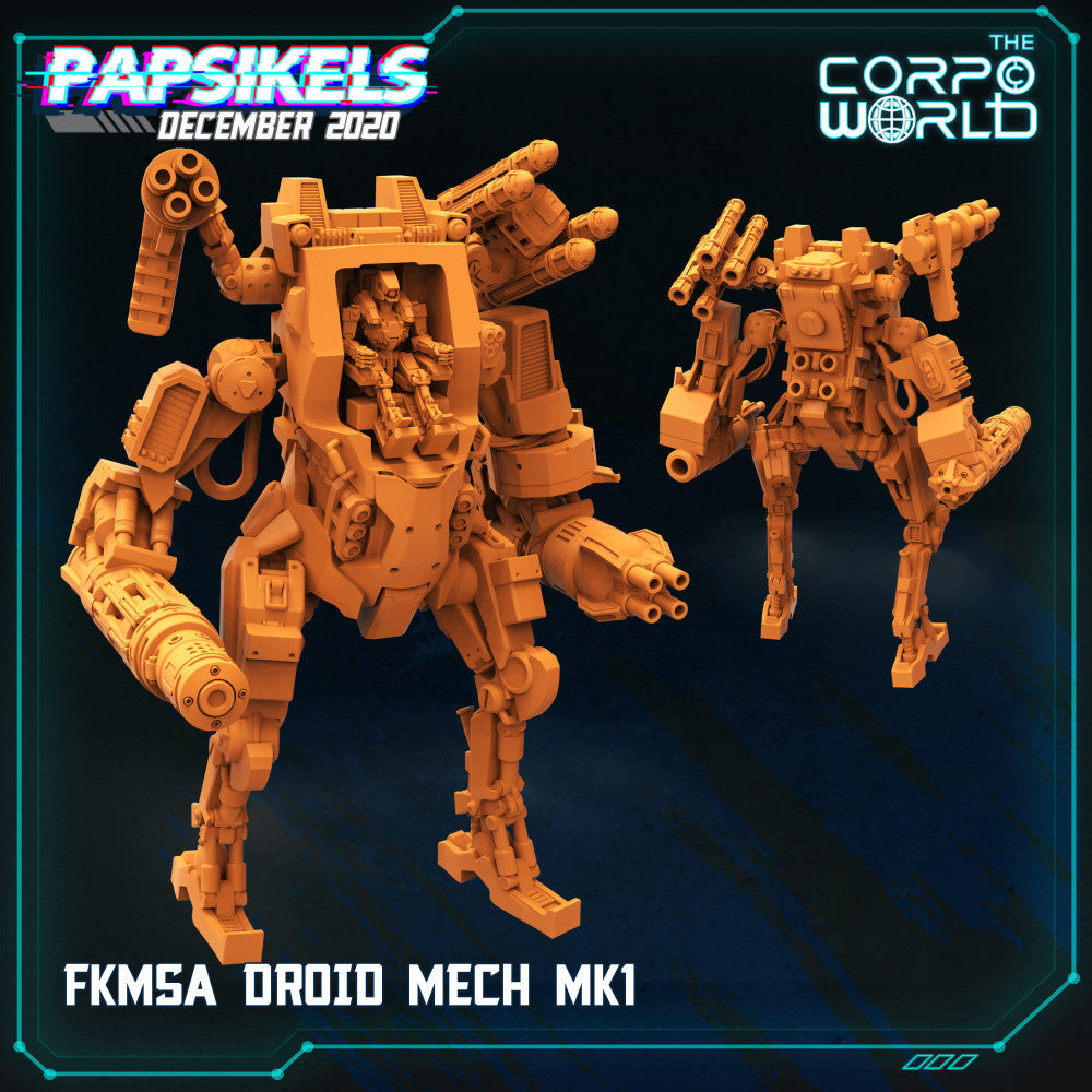 FKMSA DROID MECH MK1 - Papsikels Miniatures - Miniatures by Only-Games.co