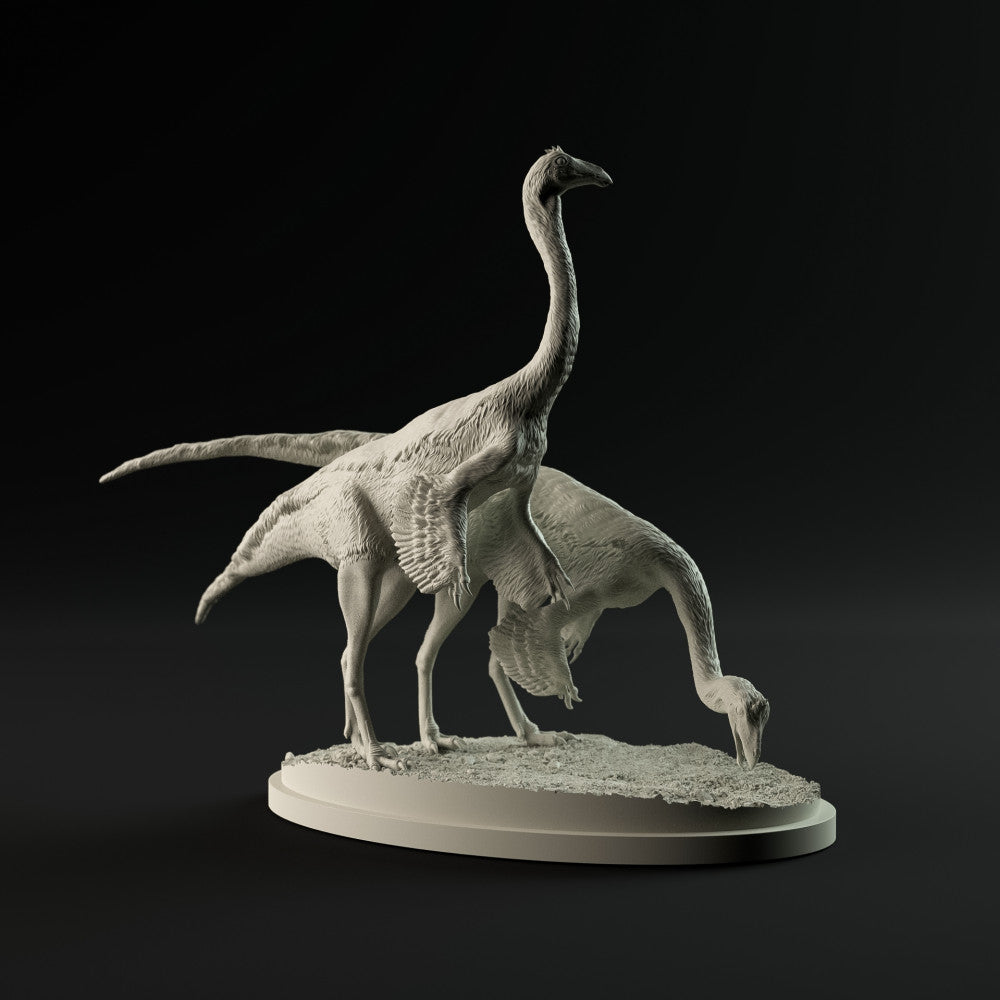 Gallimimus pair 1-35 scale dinosaur - Dino and Dog - Miniatures by Only ...