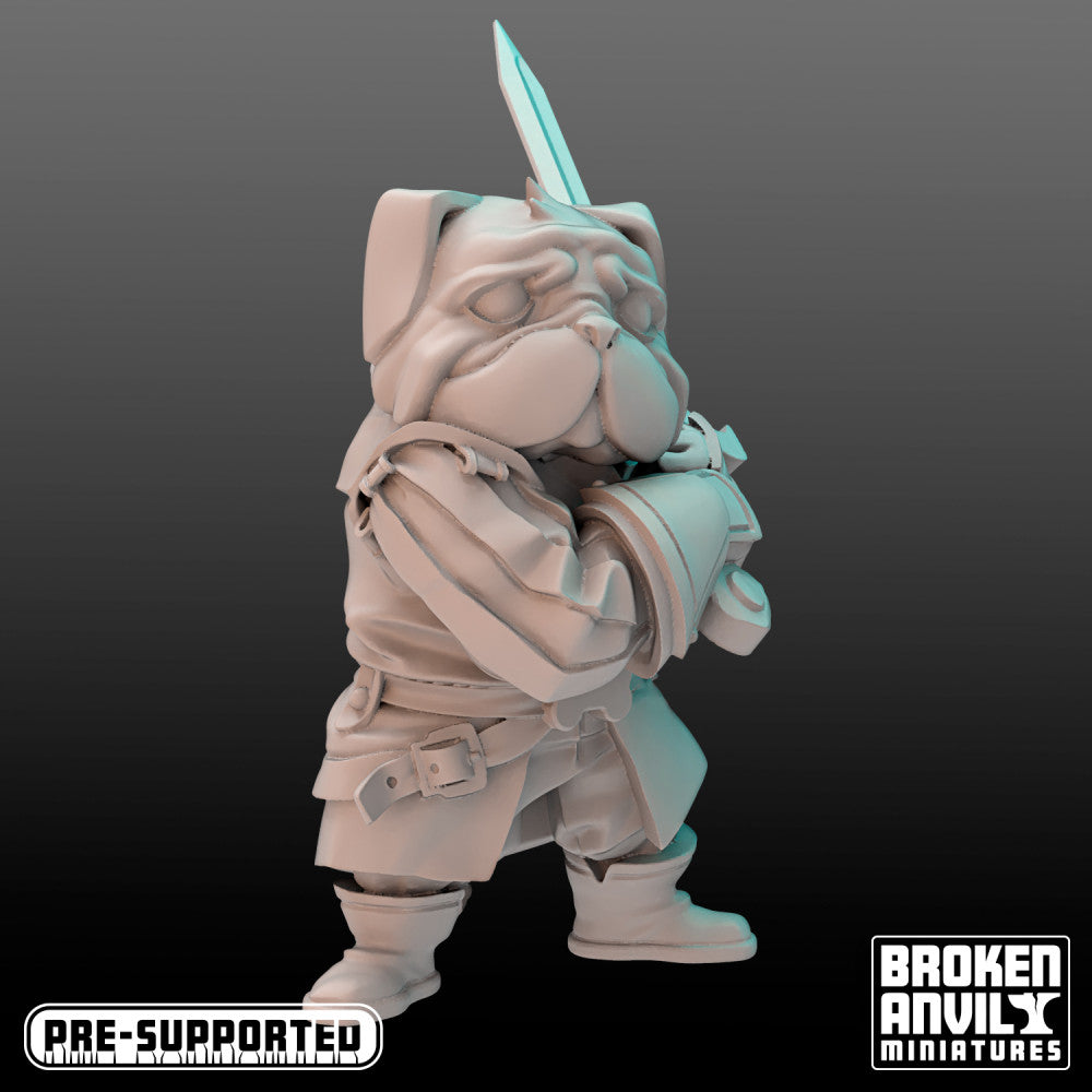 Barkonian Pug Sword Warrior - Broken Anvil Miniatures - Miniatures by ...