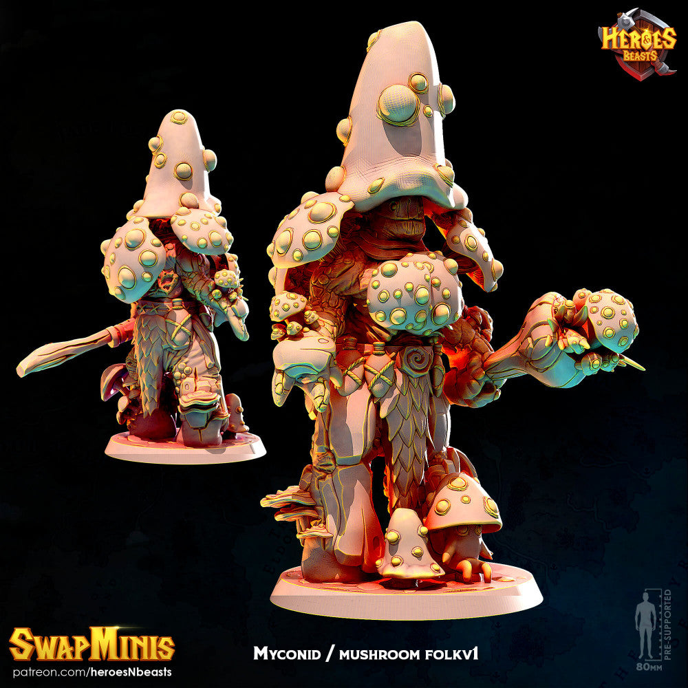 mushroom folk classic v1 - Heroes and Beasts - Miniatures by Only-Games.co