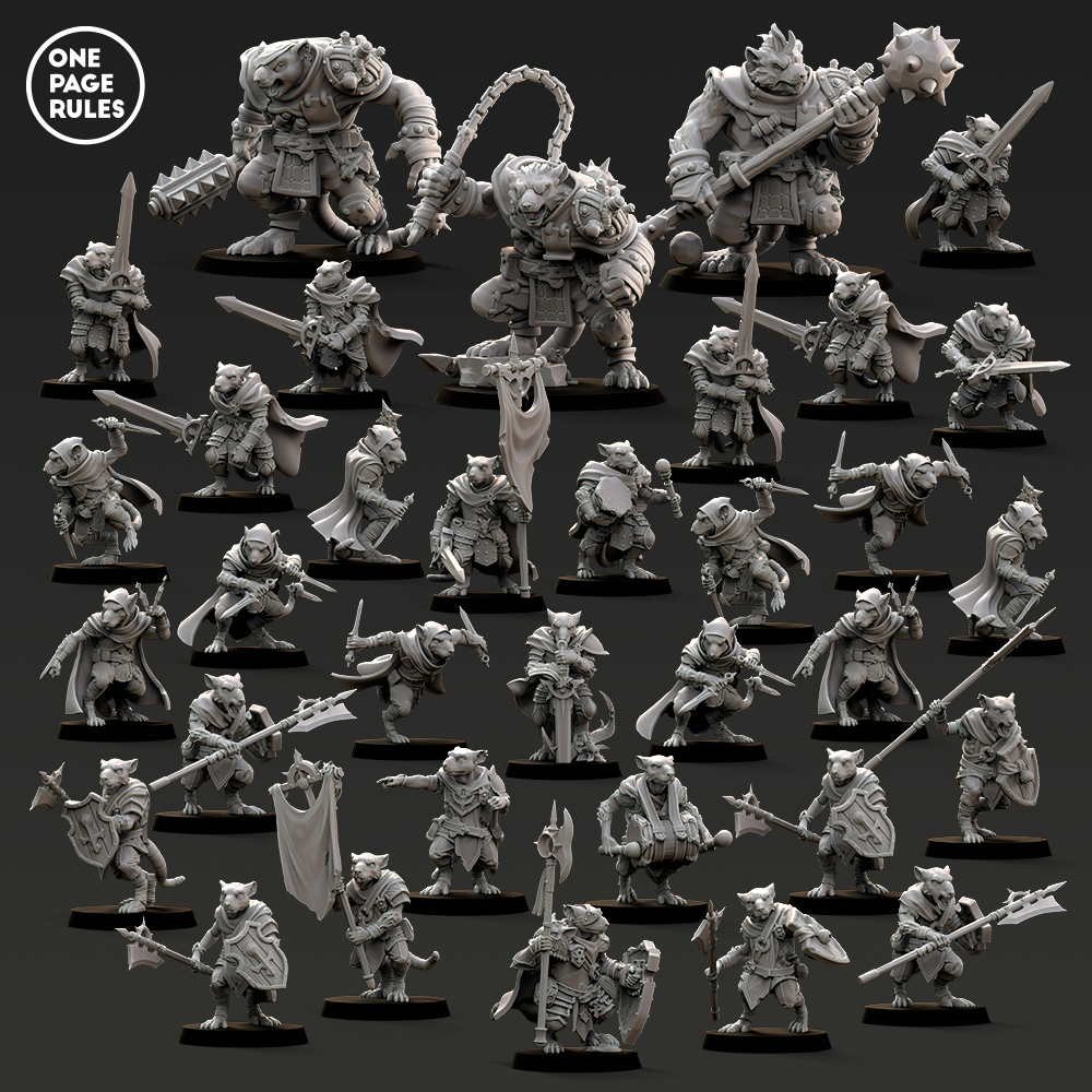 Ratmen Army Starter (34 Models) - One Page Rules - Miniatures by Only ...