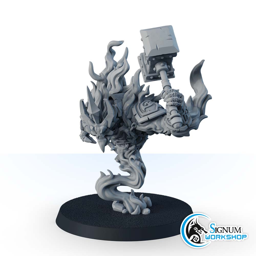 Firestorm Elemental with hammer - Signum Workshop - Miniatures by Only ...