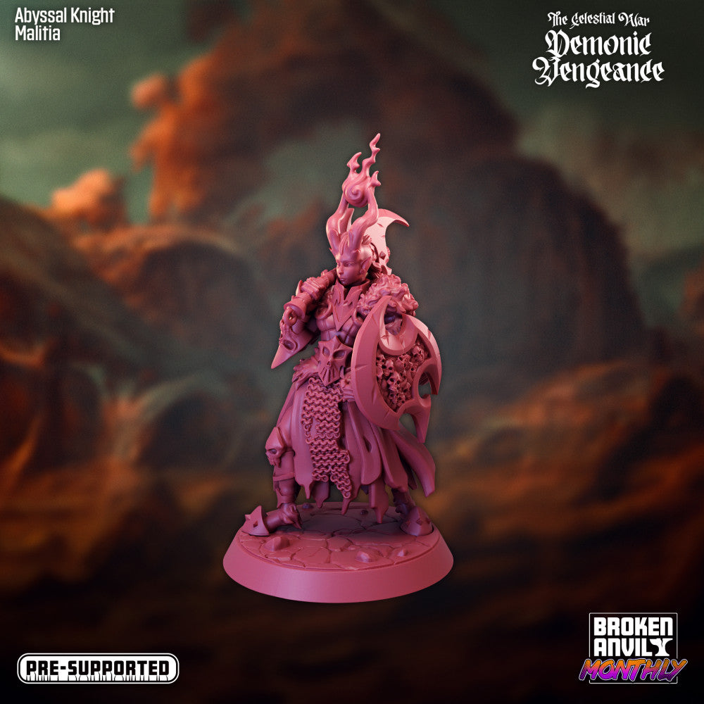 The Celestial War: Demonic Vengeance Abyssal Knight Malitia - Broken ...