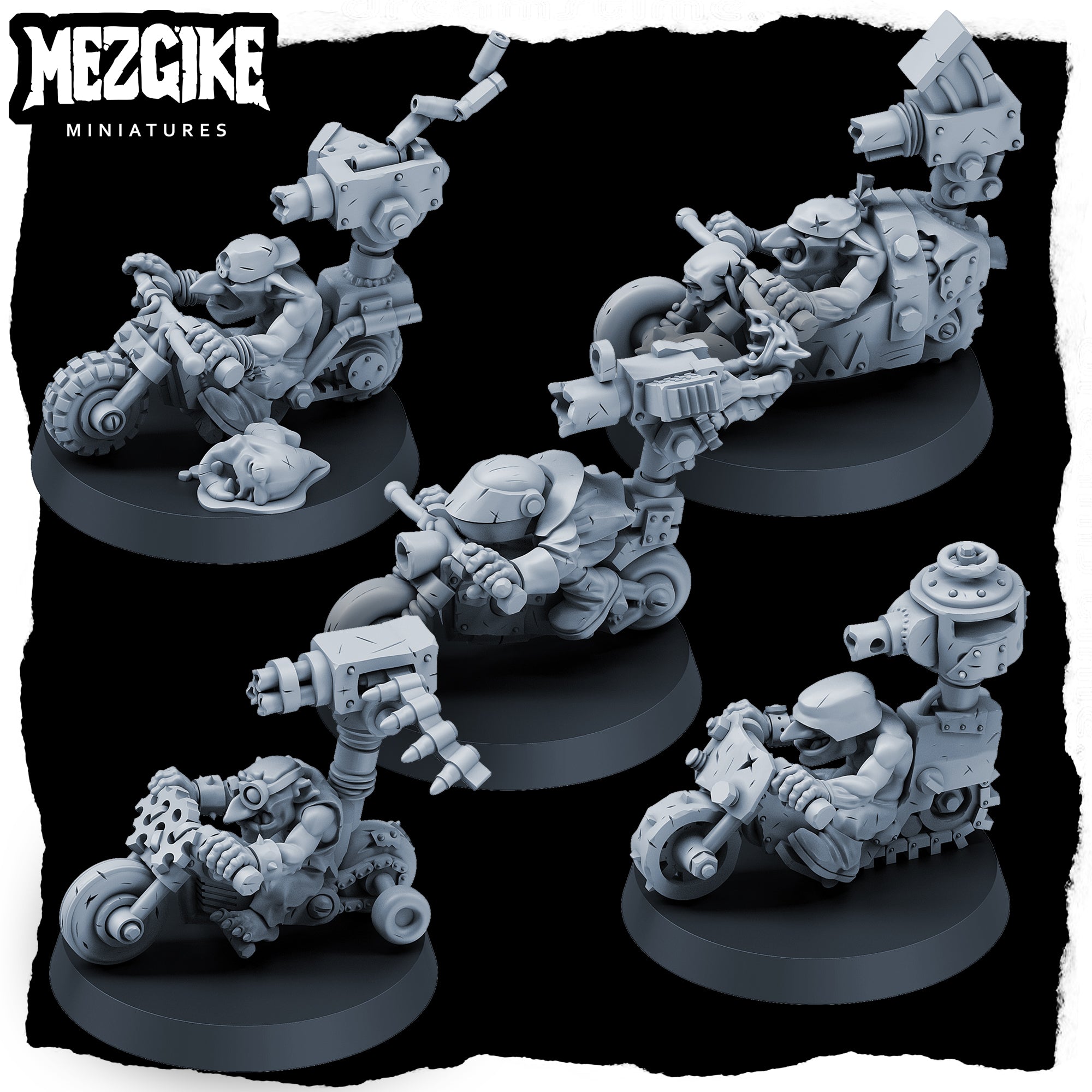 Runt biker gang (5 physical multipart miniatures) - MEZGIKE ...
