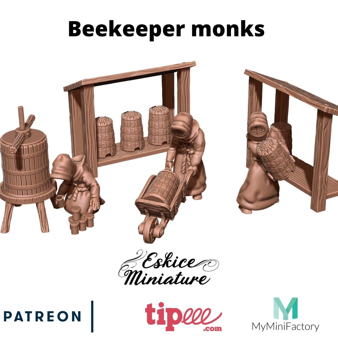Beekeeper monk - EskiceMiniature - Miniatures by Only-Games.co