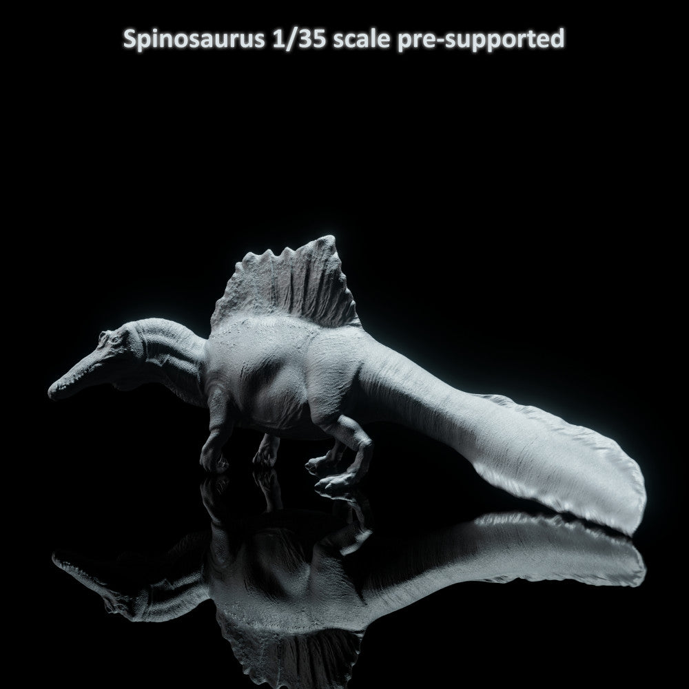 Spinosaurus walking 1-35 scale dinosaur - Dino and Dog - Miniatures by ...