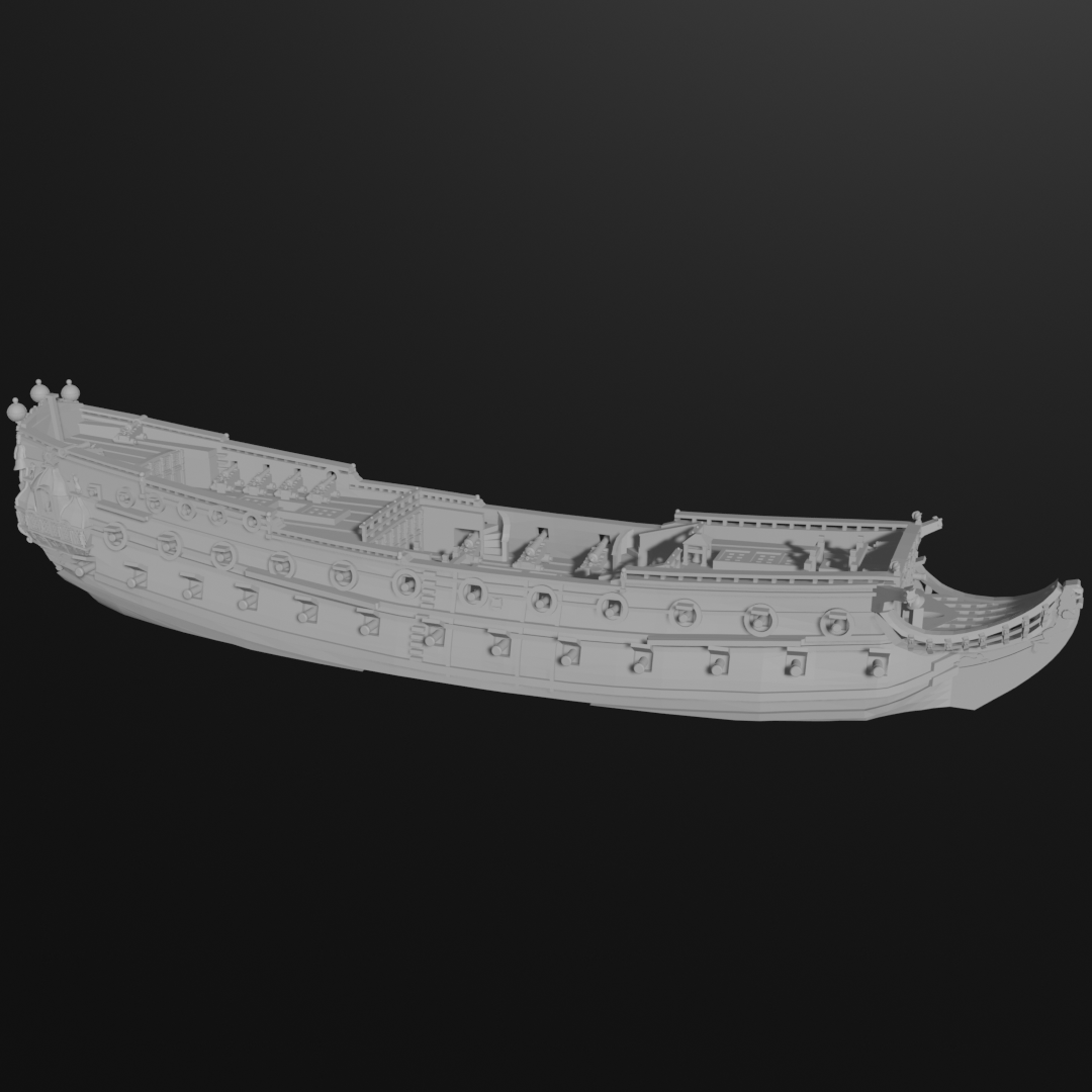English 70-gun Ship-of-the-Line "HMS Resolution" - Turner Miniatures ...
