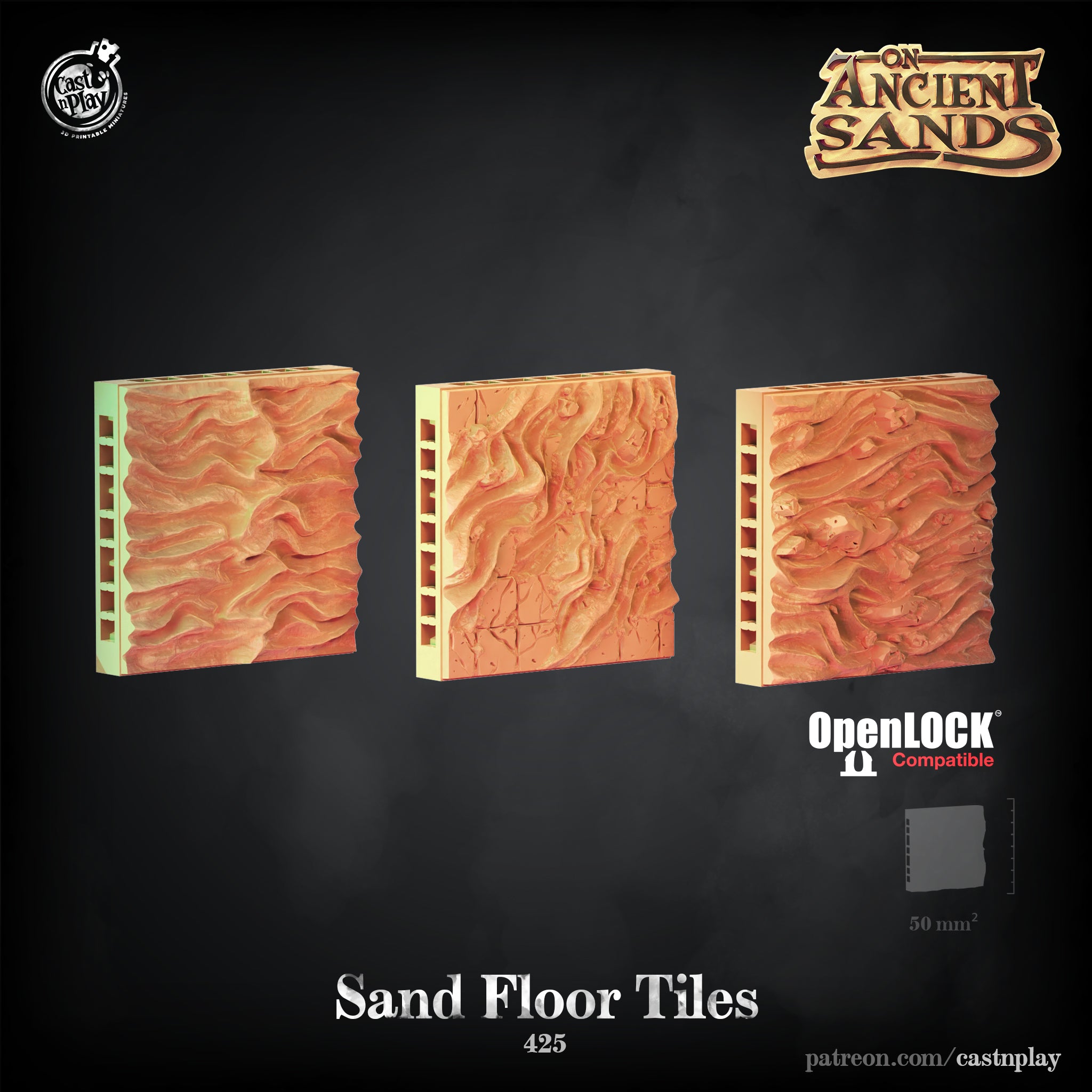 Sand Floor Tiles - Cast n Play - Miniatures by Only-Games.co