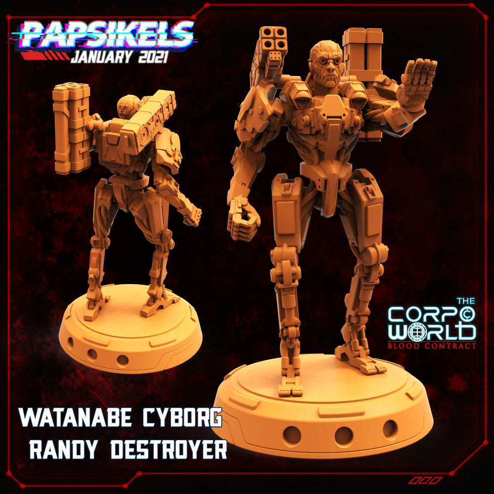 WATANABE CYBORG RANDY DESTROYER - Papsikels Miniatures - Miniatures by ...