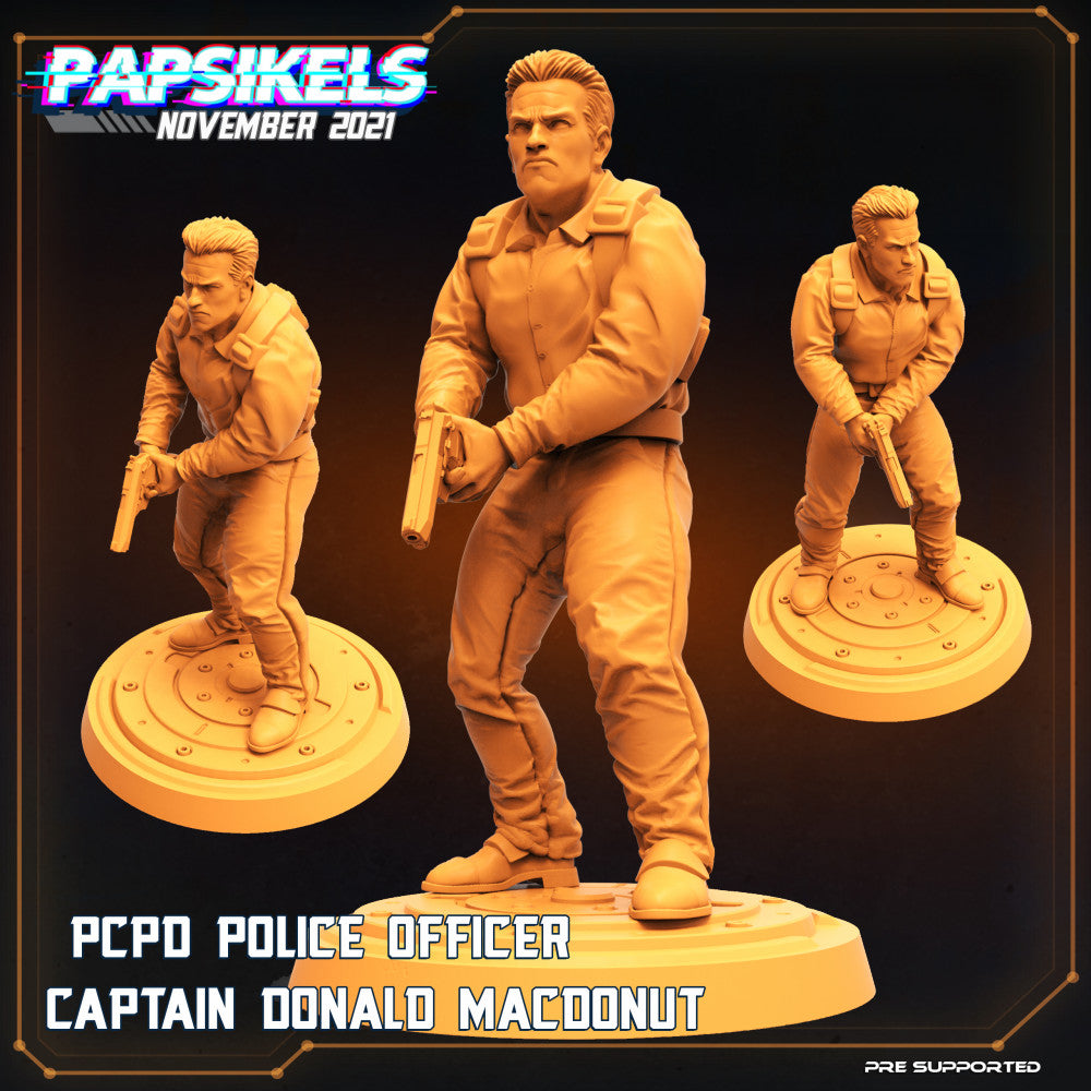PCPD POLICE OFFICER CAPTAIN DONALD MACDONUT - Papsikels Miniatures ...
