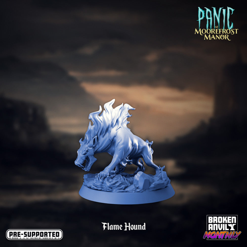 Panic at Moorefrost Manor - Flame Hound - Broken Anvil Miniatures ...