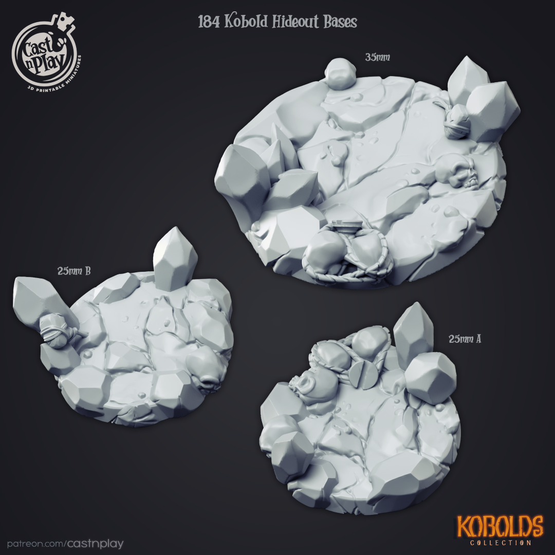 Kobold Hideout Bases - Cast n Play - Miniatures by Only-Games.co