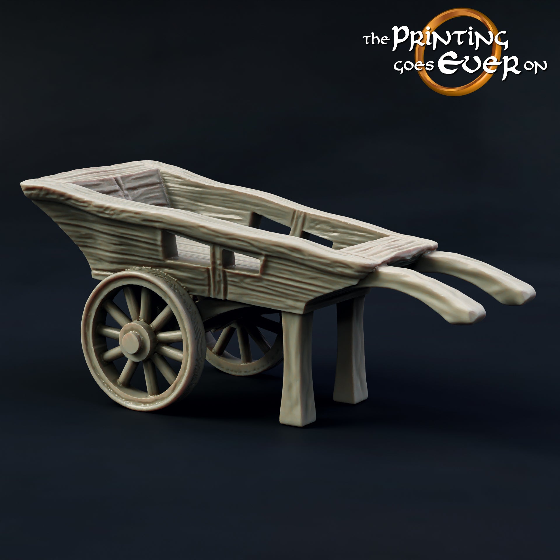 Wooden Cart - The Printing Goes Ever On - Miniatures by Only-Games.co