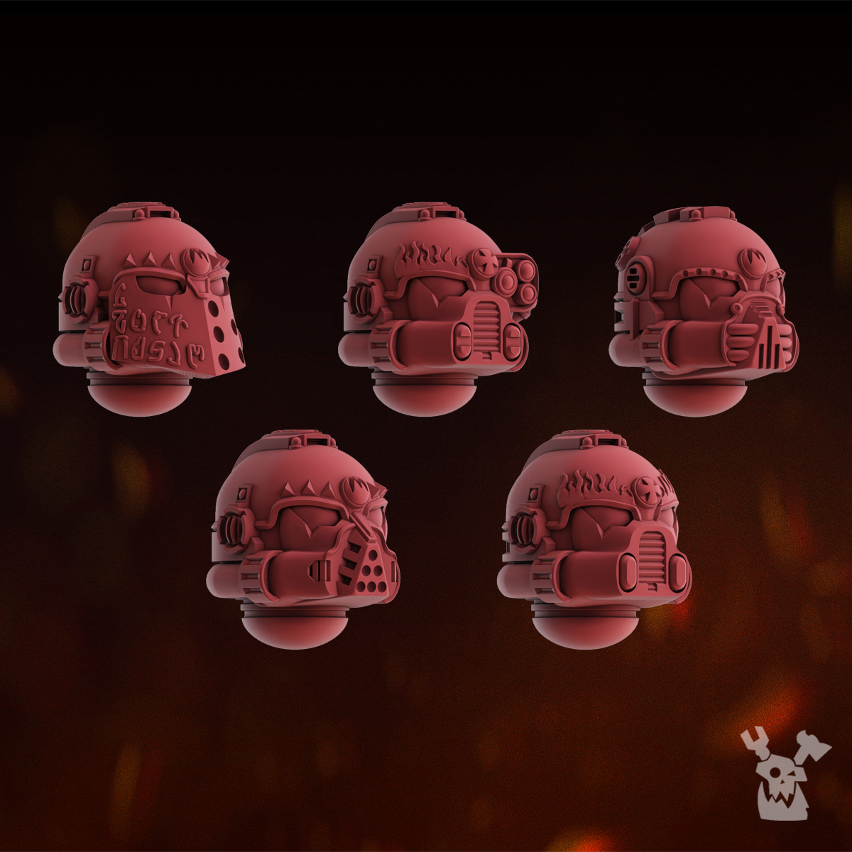 Fire Preachers Heads Set x5 #2 - DakkaDakka.Store - Miniatures by Only ...