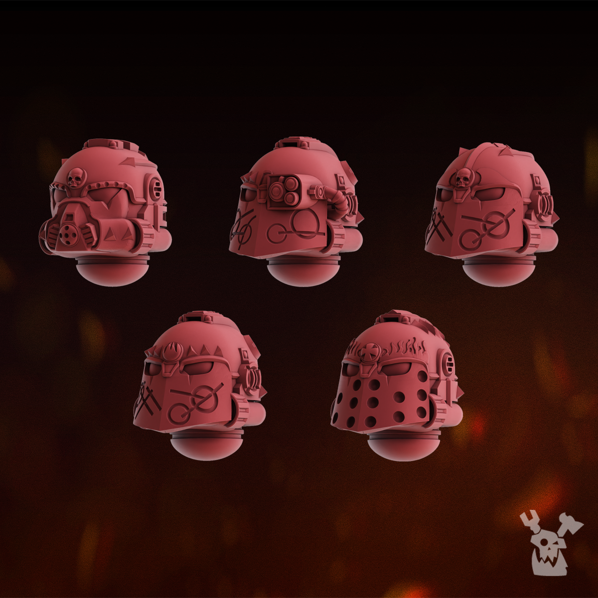 Fire Preachers Heads Set x5 #1 - DakkaDakka.Store - Miniatures by Only ...