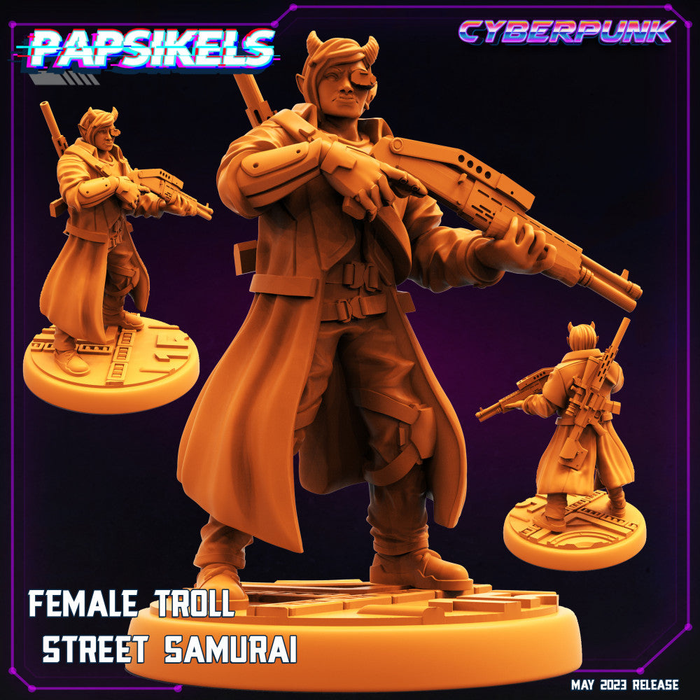 FEMALE TROLL STREET SAMURAI - Papsikels Miniatures - Miniatures by Only ...