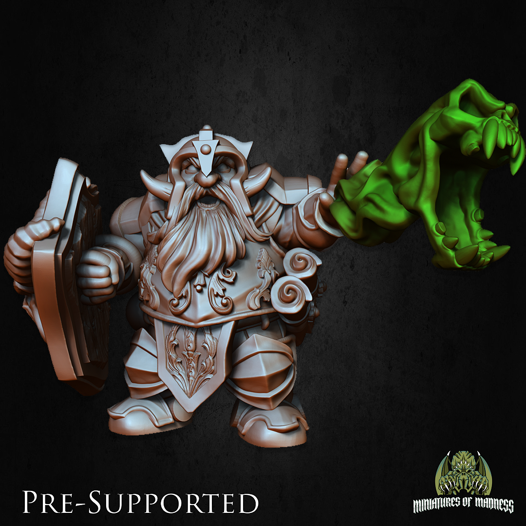 Ordain The Insane [32mm Scale] Dwarf Warlock - Miniatures of Madness ...