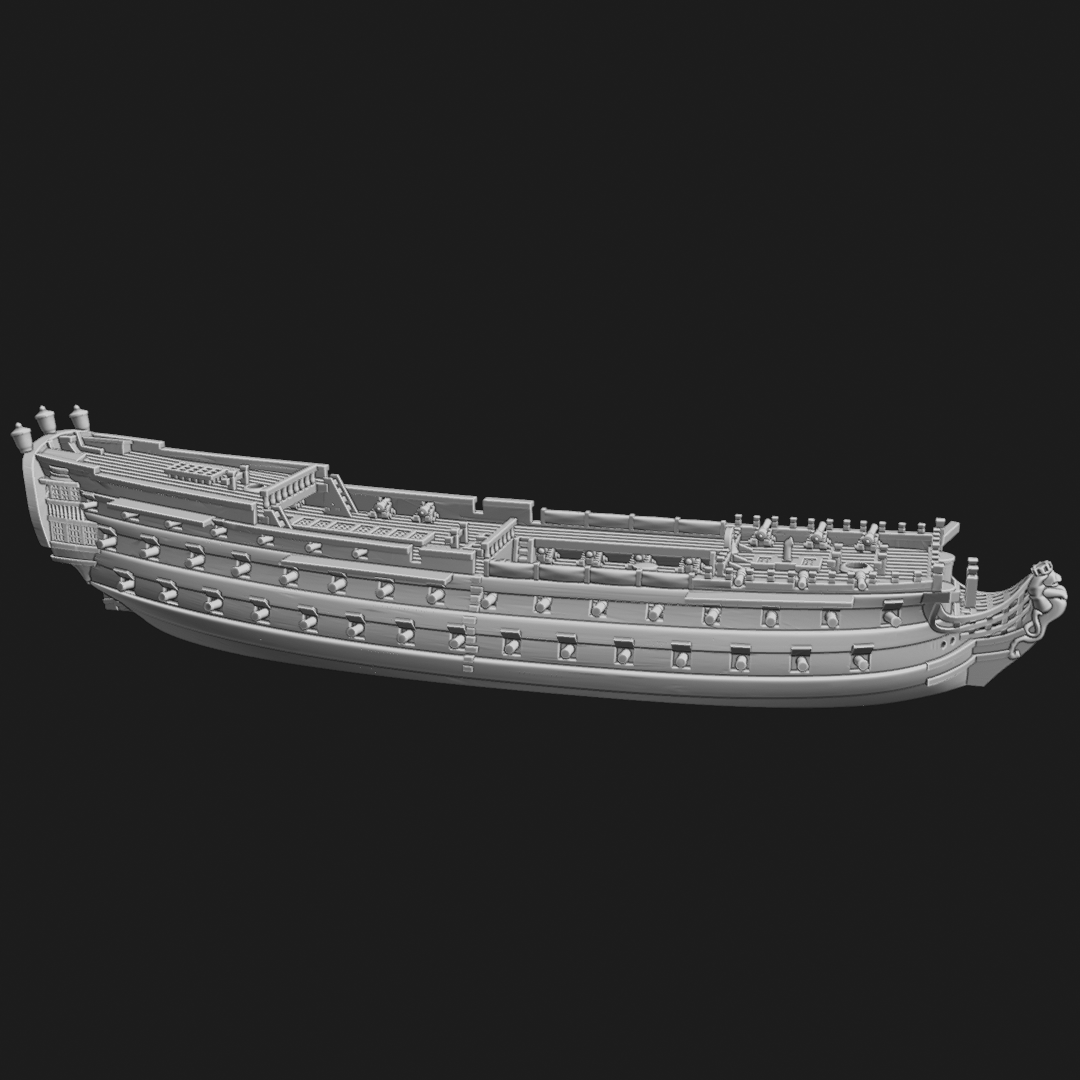 1/700 & 1/1200 Spanish 3rd rate Rayo (80 guns), 1749-1803 - Turner ...