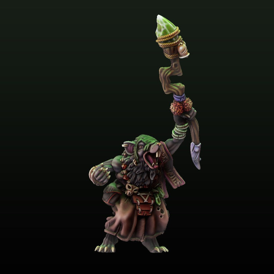 Rat shaman - Crosslances - Miniatures by Only-Games.co