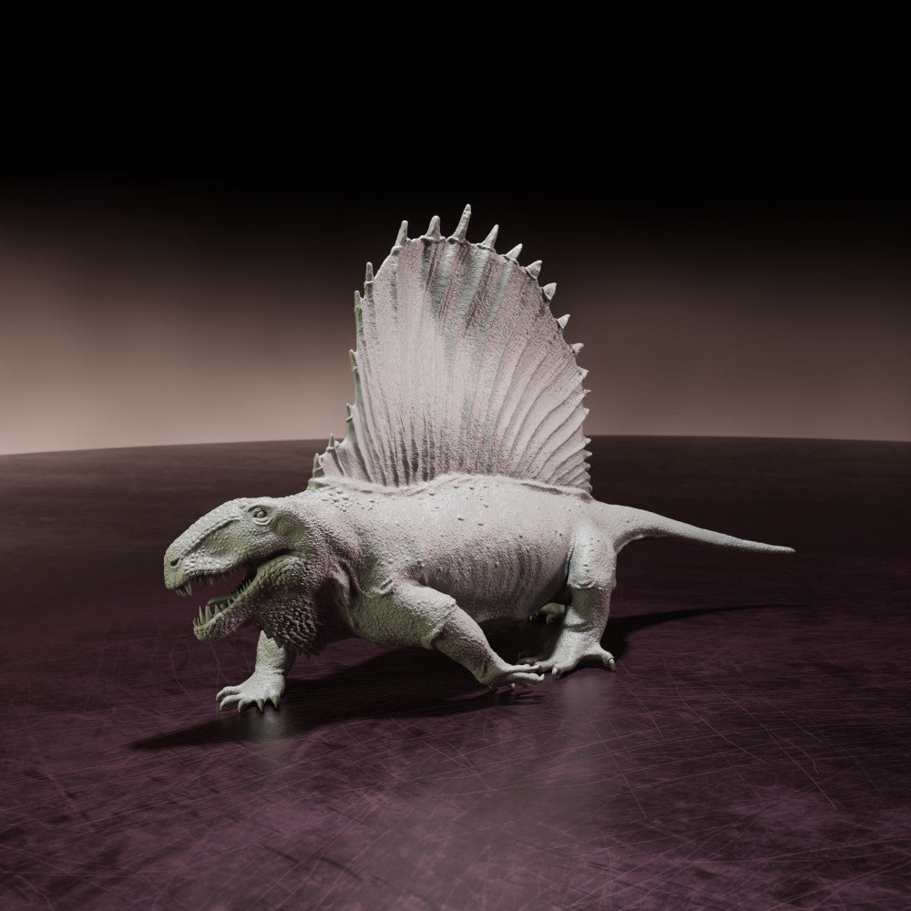 Dimetrodon walking - prehistoric animal - Dino and Dog - Miniatures by ...
