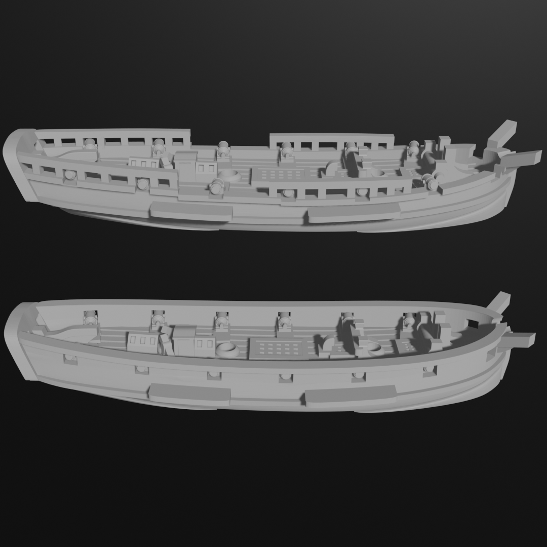 1/700 & 1/1200 British Topsail Schooner HMS Pickle (8 guns), 1799-1808 ...