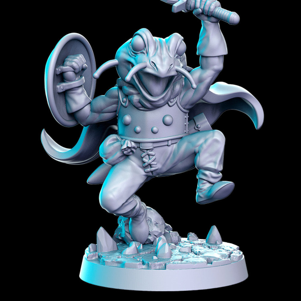 Toadin - Battle toad - 32mm - DnD - RNestudio - Miniatures by Only-Games.co