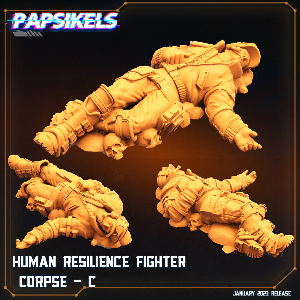 HUMAN RESILIENCE FIGHTER CORPSE C - Papsikels Miniatures - Miniatures ...