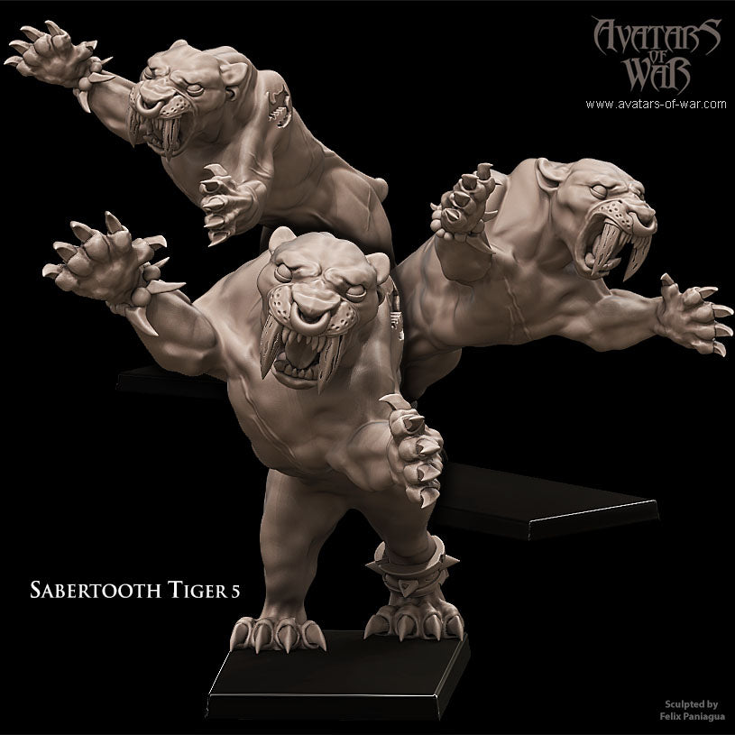 Sabertooth Tiger 5 - Avatars Of War - Miniatures by Only-Games.co