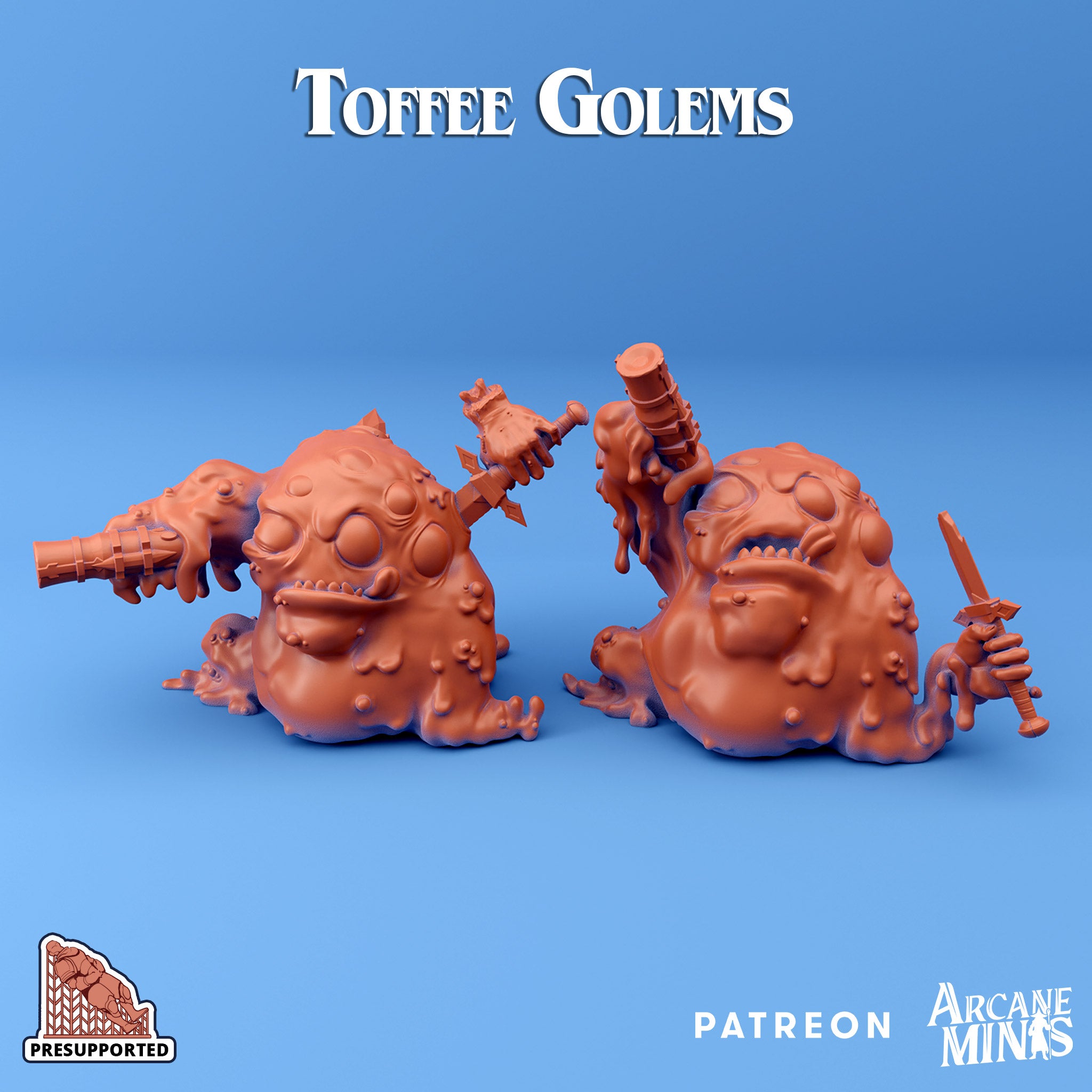 Toffee Golem 1 - Herrulda's Song - Arcane Minis - Miniatures by Only ...