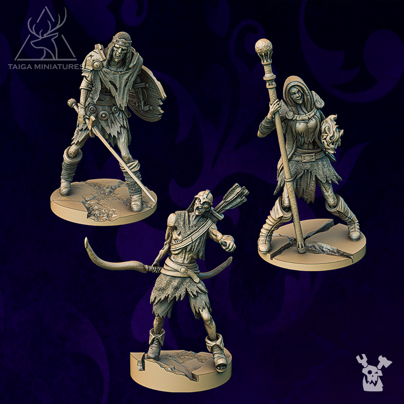 Undead Army x3 32mm - DakkaDakka.Store - Miniatures by Only-Games.co