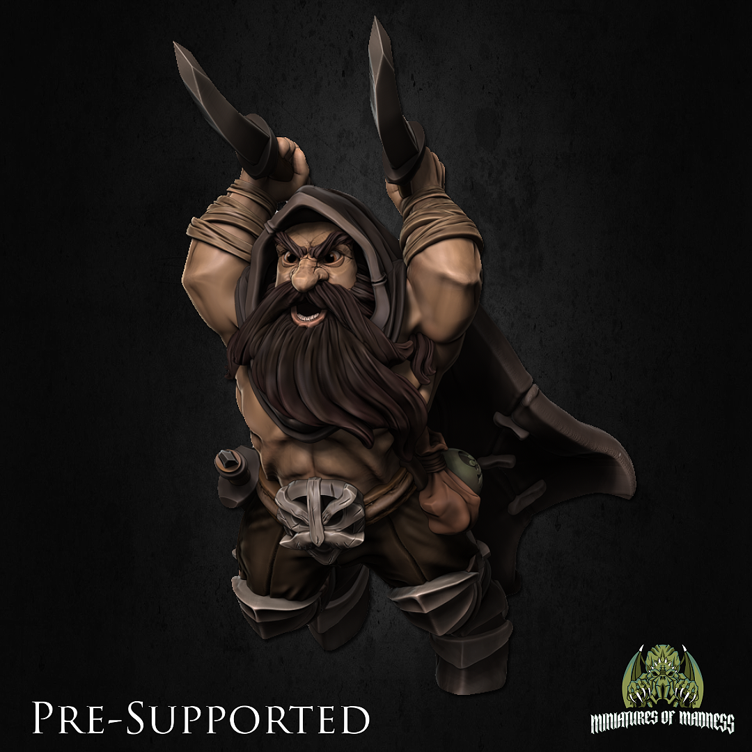 Kogan The Raider [32mm Scale] Dwarf Rogue Assassin - Miniatures of ...