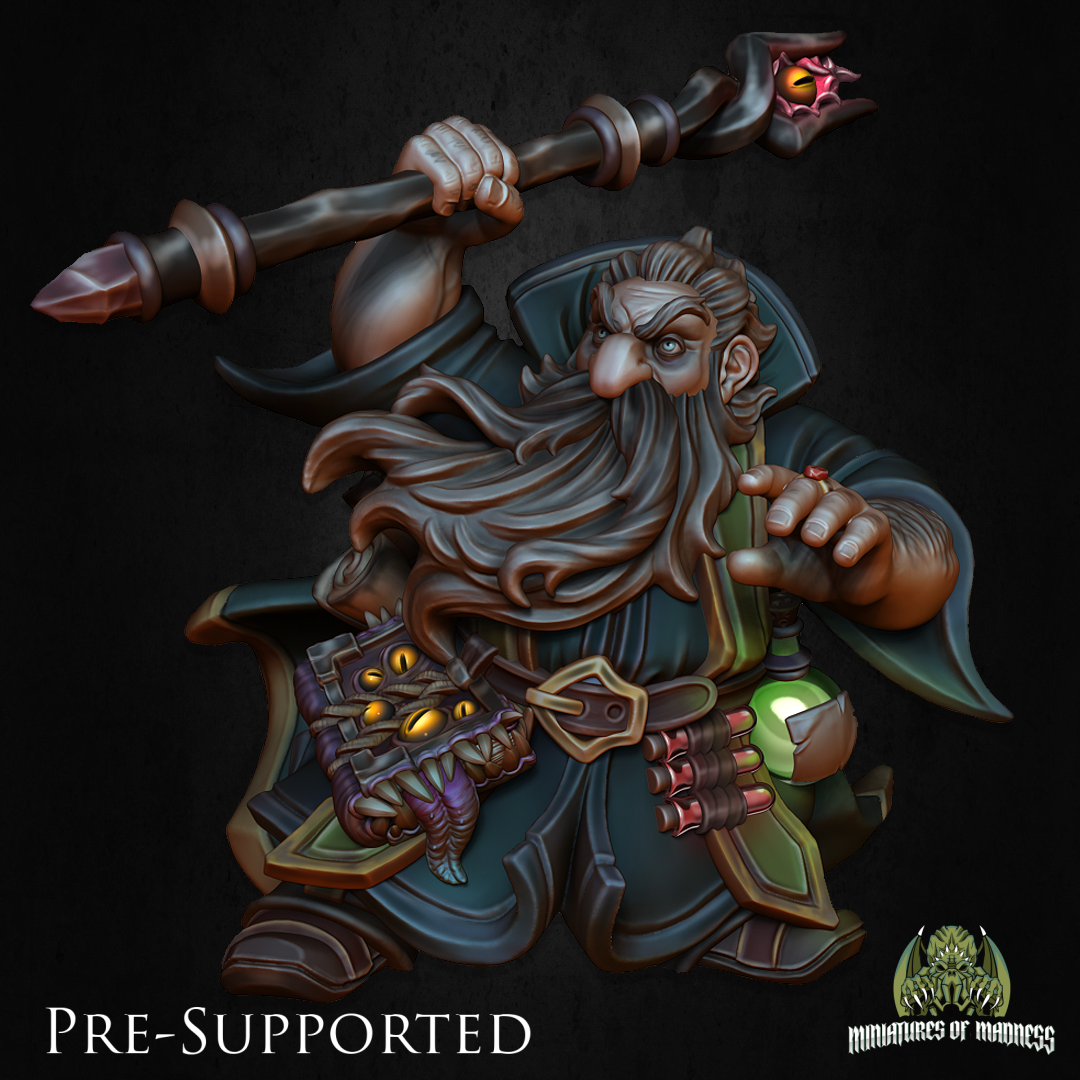 Abraham Blackmist The Overlord [32mm] Dwarf Socerer Wizard - Miniatures ...