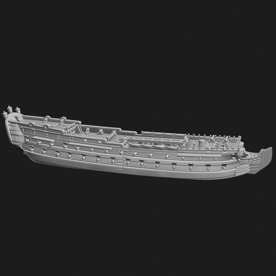 1/700 & 1/1200 Spanish 3rd rate San Ildefonso (74 guns) 1785-1805 ...