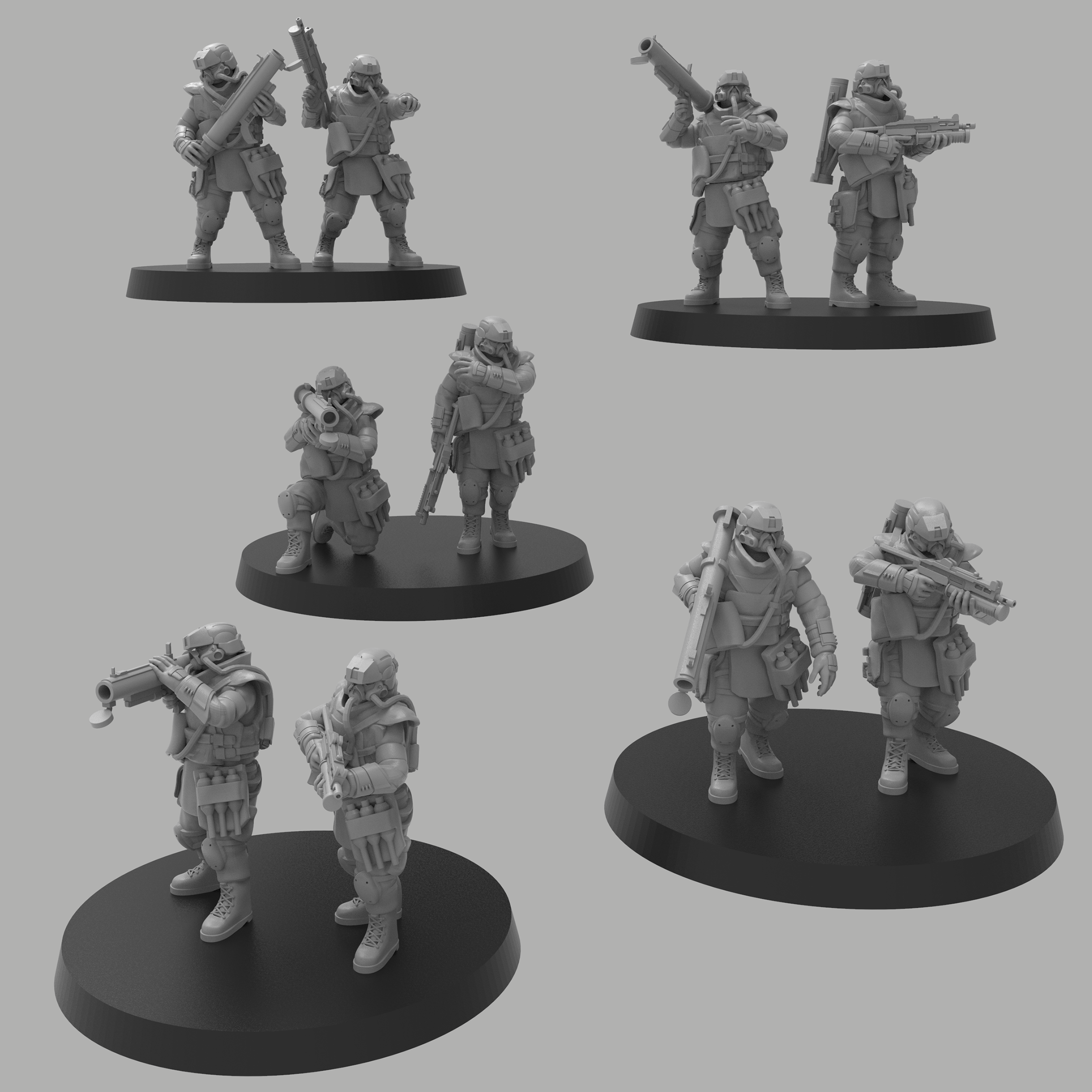 Support Infantry w/ Rockets - That Evil One - Miniatures by Only-Games.co